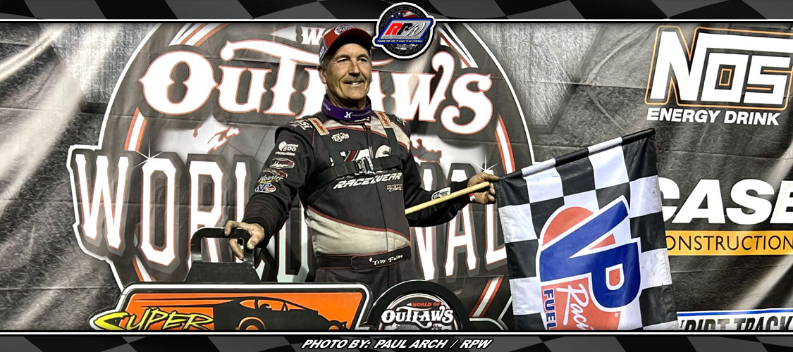 Tim Fuller Parks It In Super Dirt Car Series Victory Lane At World ...