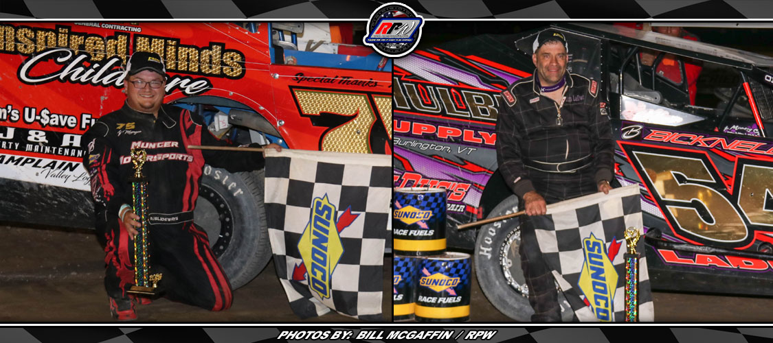 AJ Munger & Tim LaDuc Split Sportsman Features At Devil’s Bowl Speedway ...